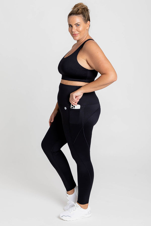 Training Pocket Full Length Gym Tights in Black – Active Truth™