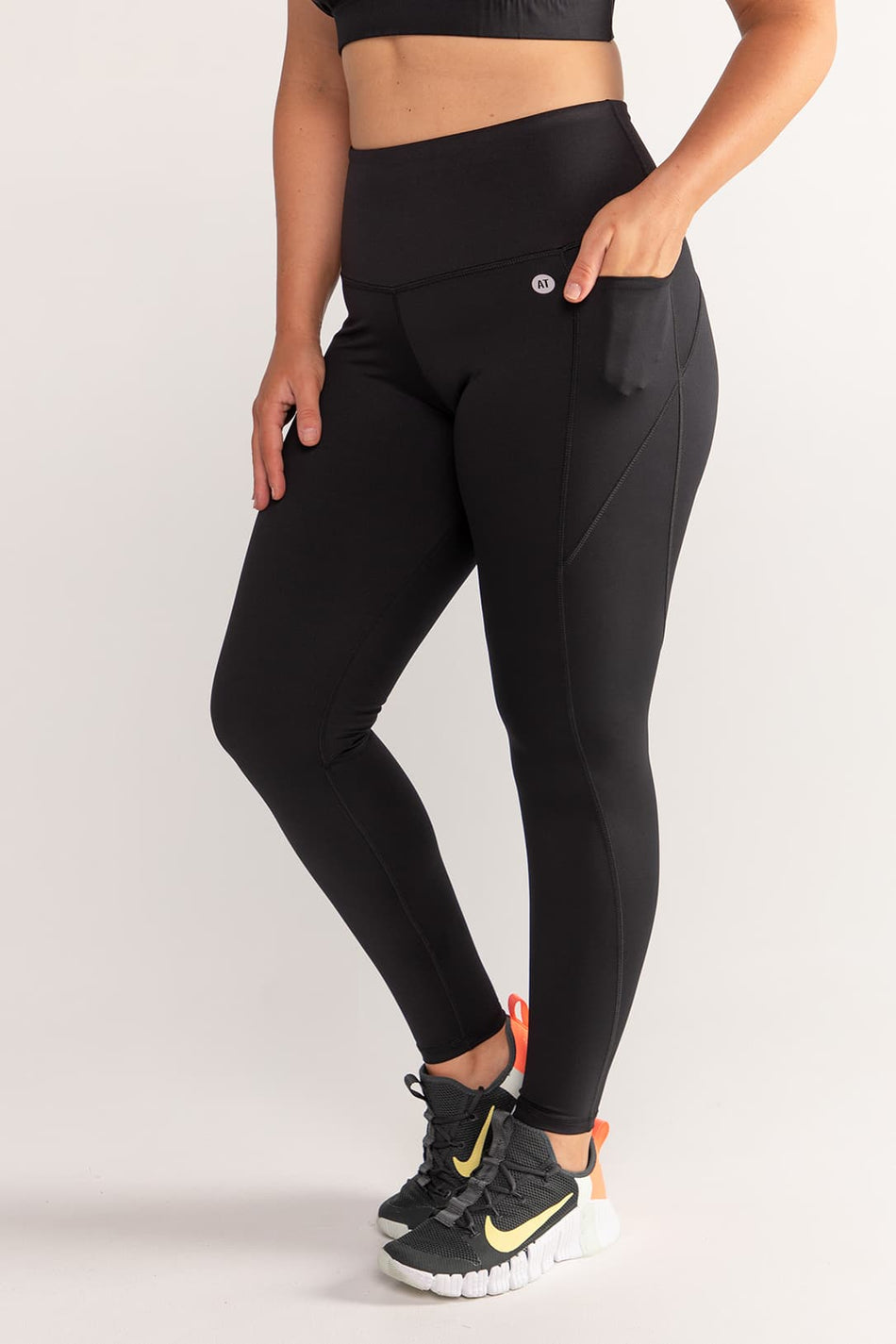 Training Pocket Full Length Gym Tights in Black – Active Truth™
